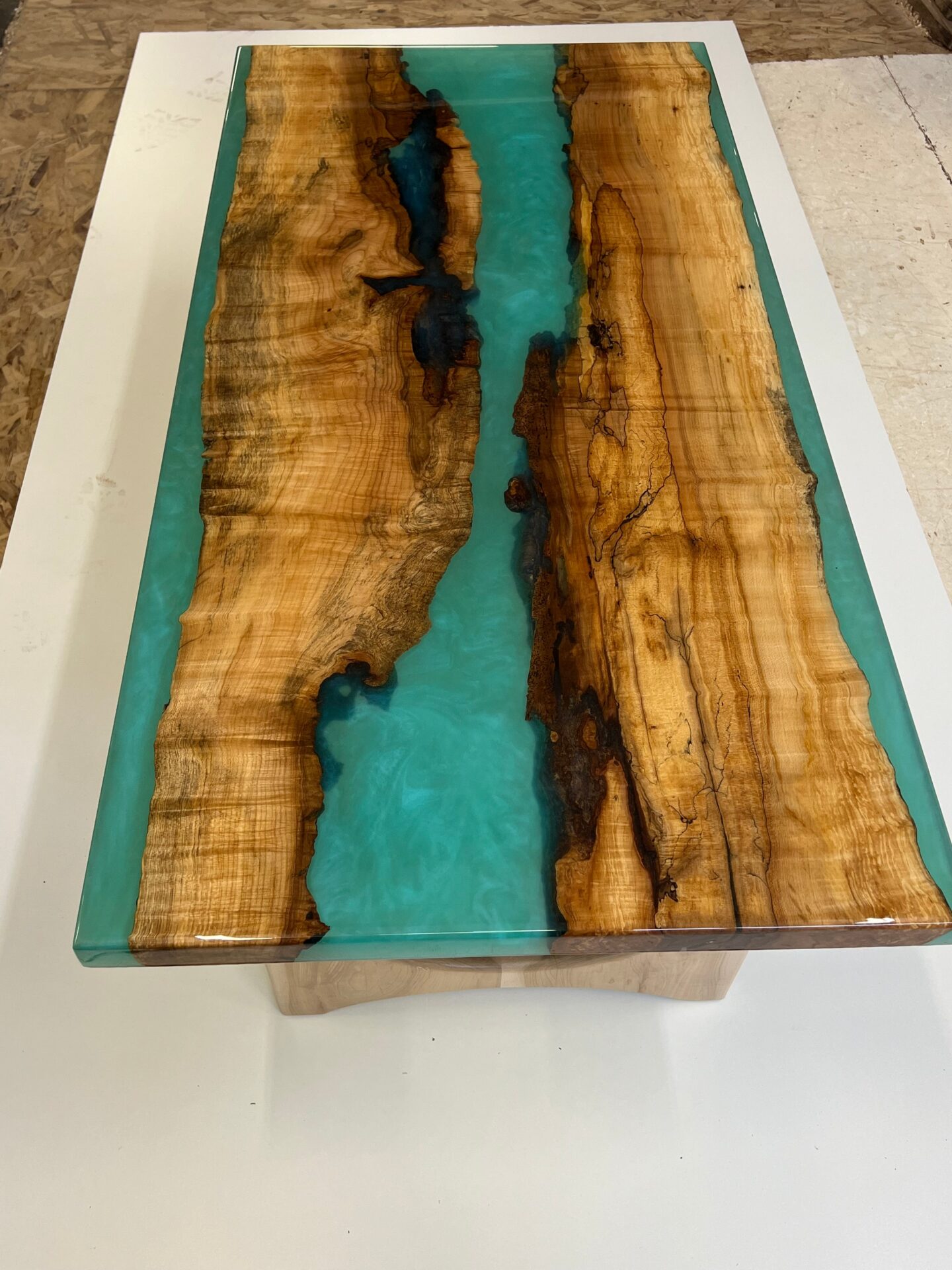 Maple Epoxy Coffee Table | CJW Custom Woodworking
